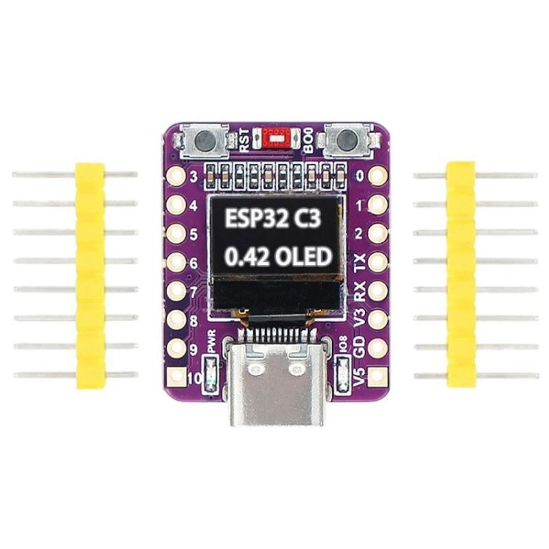 Módulo ESP32-C3 0.42" OLED – Conectividade WiFi + Bluetooth, USB Tipo ...
