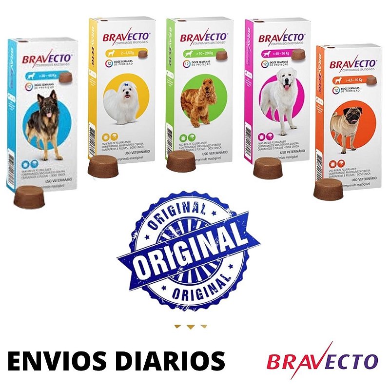 Bravcto 20 a 40kg Msd - Farmavet Brasil