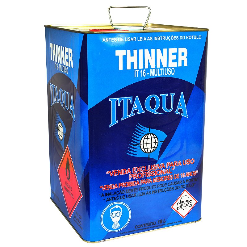 Lata de Thinner IT16 de Limpeza e Multiuso Itaquá 18 litros ...
