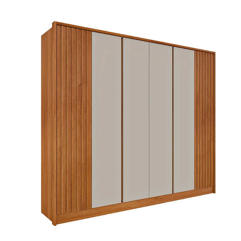 Guarda Roupa Casal Ripado 6 Portas 6 Gavetas Espresso Móveis - 502 Móveis