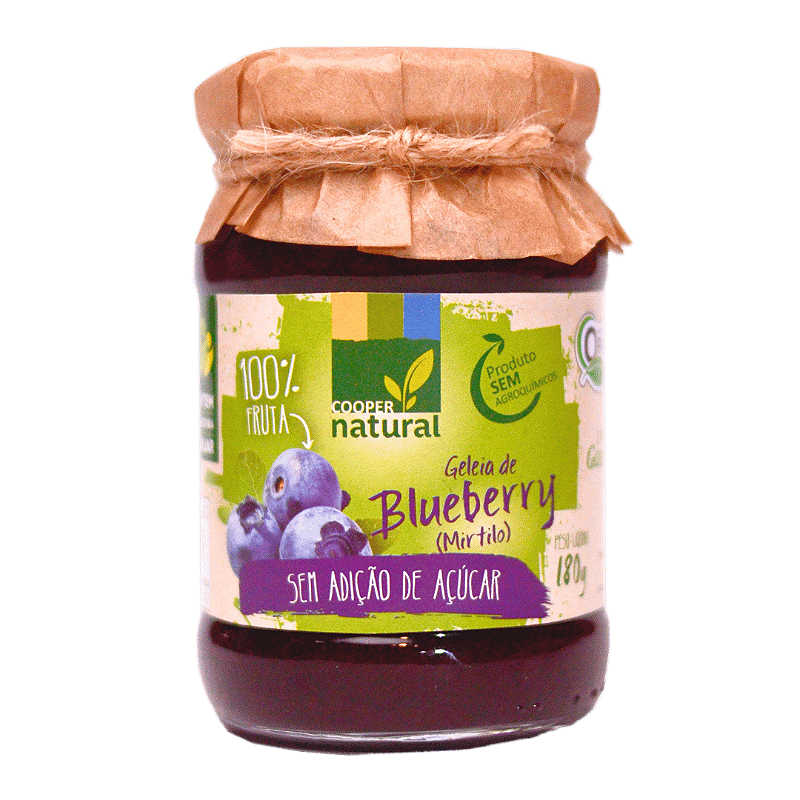 Geleia De Blueberry (Mirtilo) Sem Adição De Açúcar Orgânica ...
