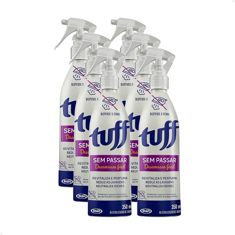 Caixa com 6 unidades - Desamassa Fácil Sem Passar Spray Tuff 350ml ...