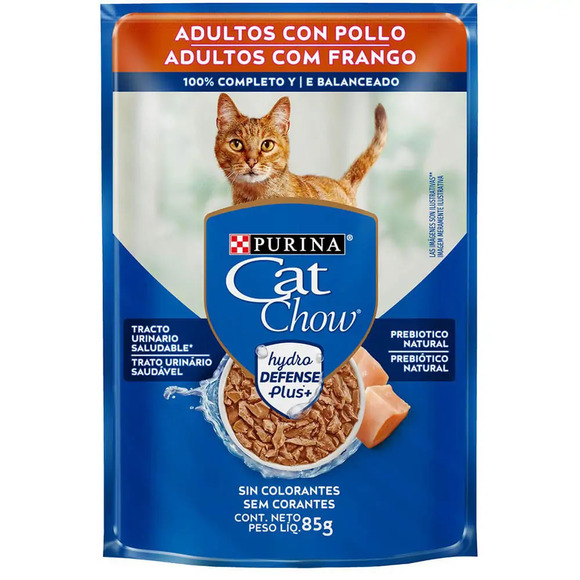 Ração Úmida Cat Chow Adultos Frango 85 g - Império Rações