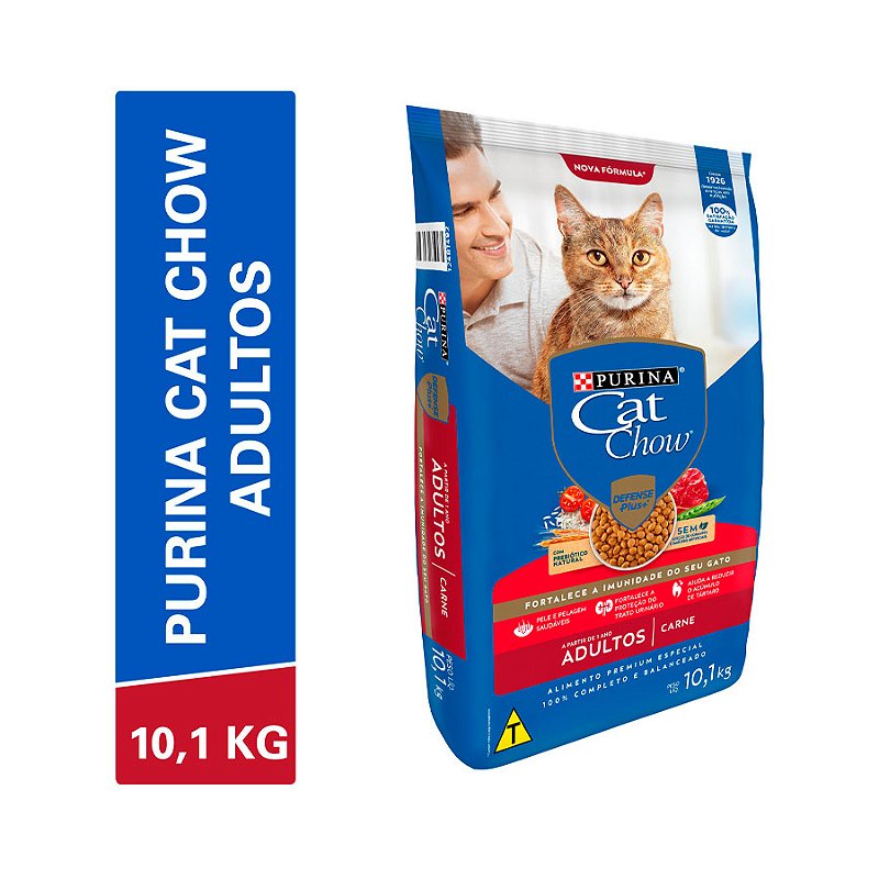 Ração Cat Chow Gatos Adulto Carne 10kg - Império Rações