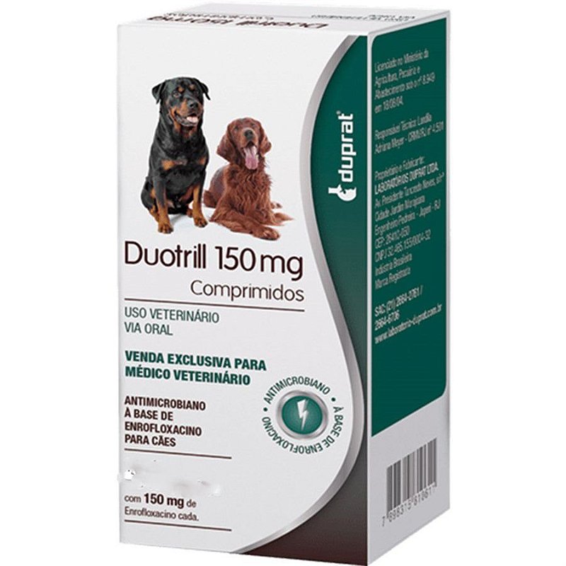 Duotril 150mg com 10 Comprimidos - Fertisolo Pet Shop