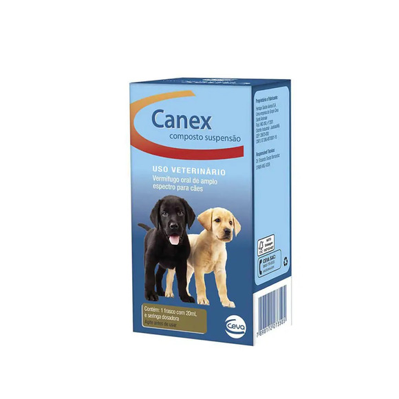 Vermífugo Canex Composto Suspensão 20 ml - Fertisolo Pet Shop