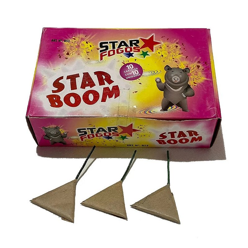 Bomba Triângulo Star Boom 10x10 - Fraga Fogos