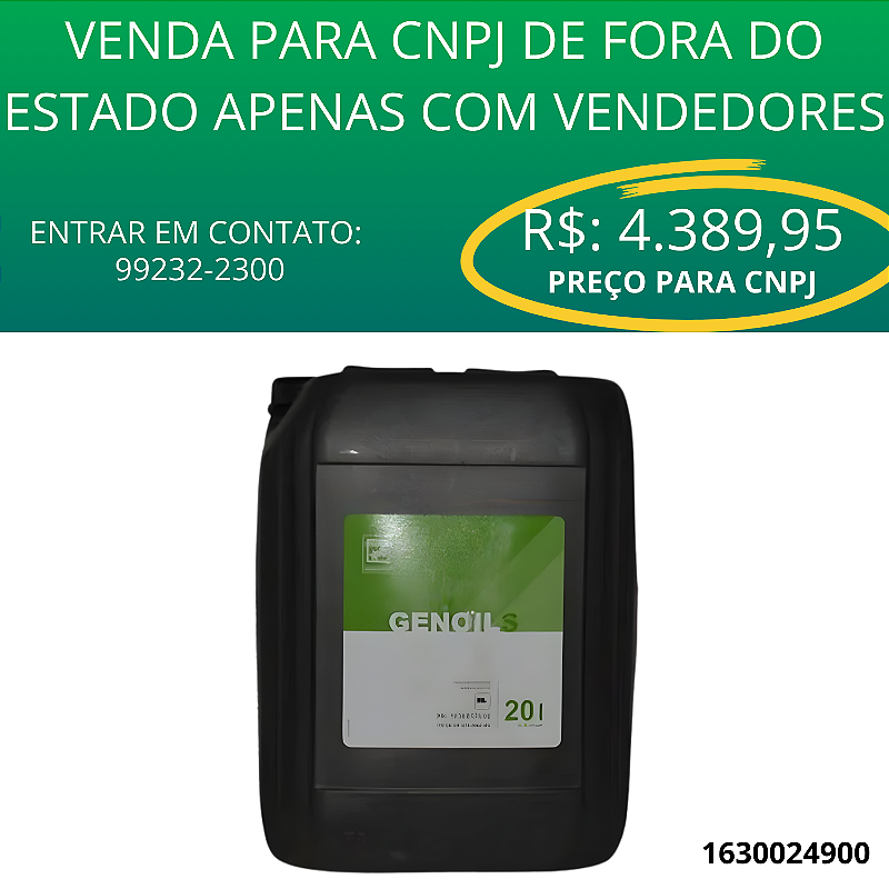 OLEO LUB SINTETICO GENOIL S ULTRA (20 LTS) - 8.000H - ATLAS - Amazônia ...