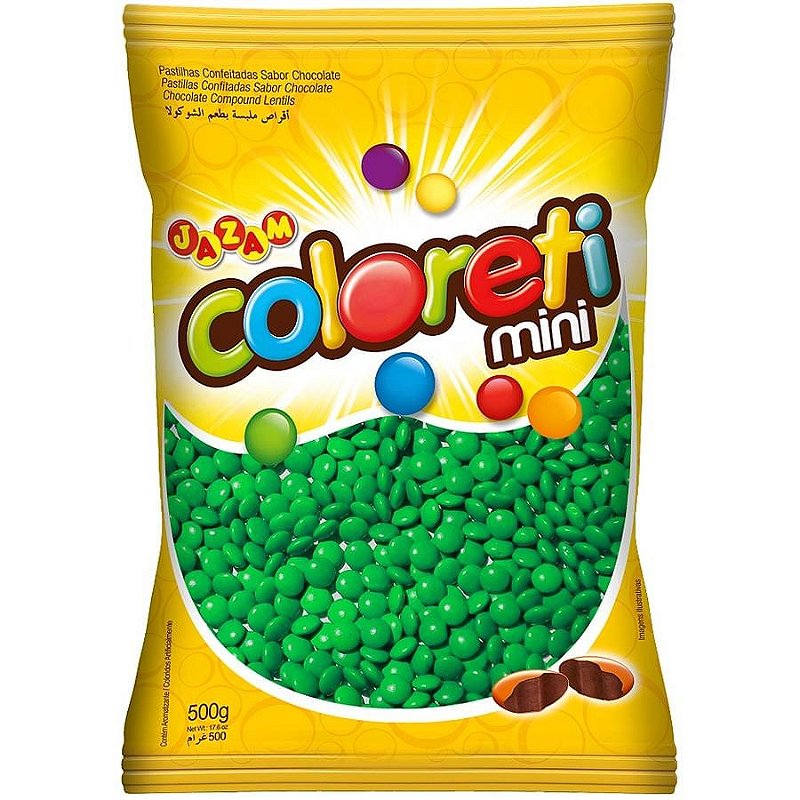 Pacote Mini Confete Coloreti Chocolate VERDE - 300g - Festas da 25 ...