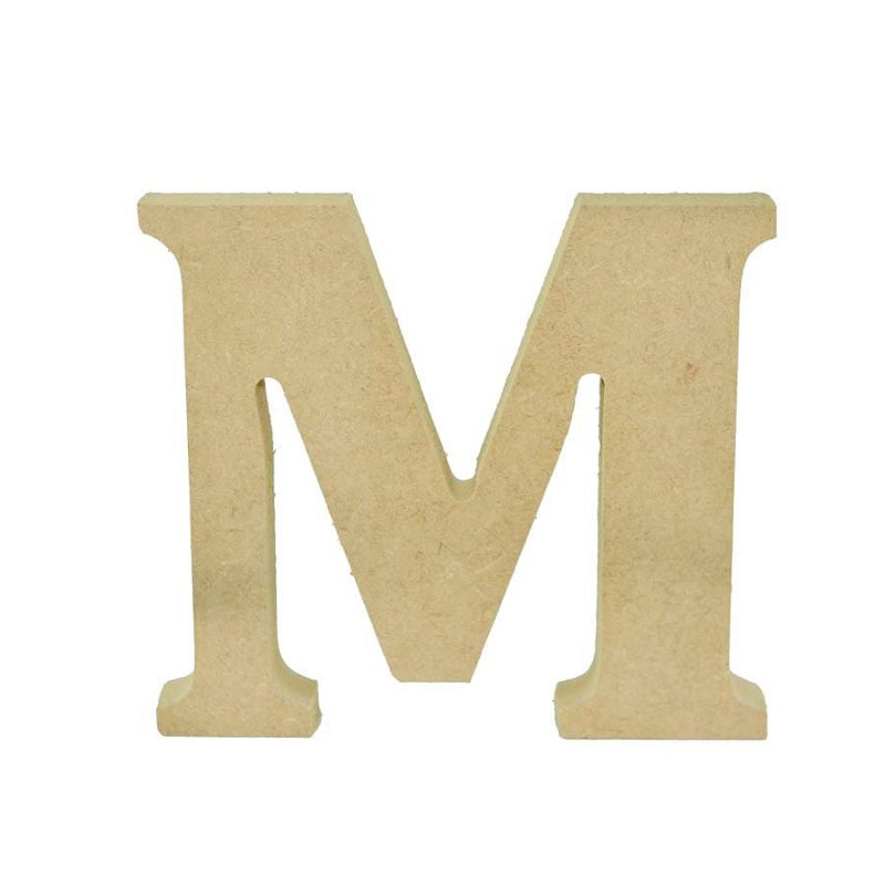 Letra em MDF Cru 12cm M no Magazine 25 de Março - Festas da 25 | Loja ...