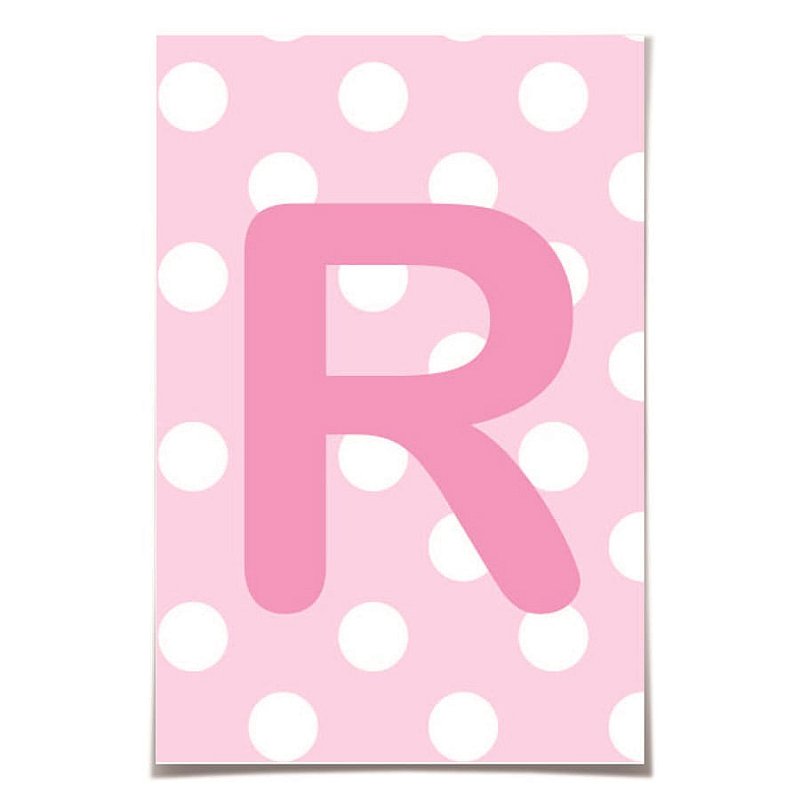 Letra para Personalizar Faixa - Rosa R - Festas da 25 - Festas da 25 ...