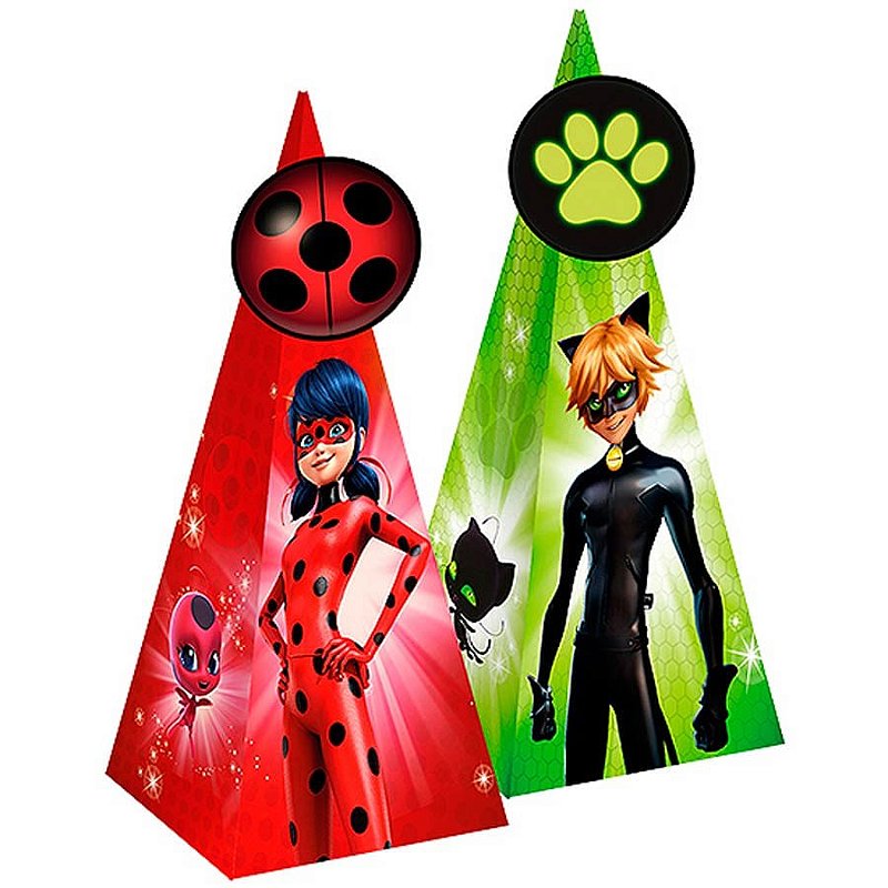 Festa Miraculous LadyBug - Cone com Aplique Miraculous Ladybug - 08 Un ...