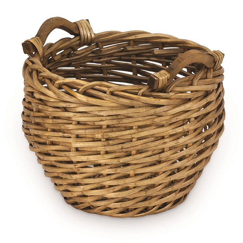 Cestos de Vime em Madeira Redondo Salgueiro com Borda P/M/G - Festas da ...