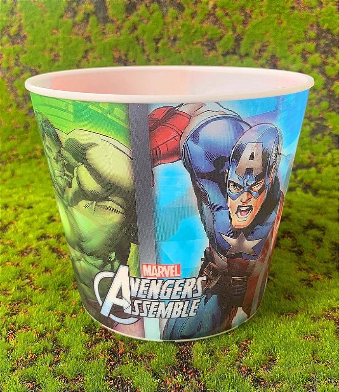 Balde Pipoca de Plástico 3D Festa Vingadores 1L - Regina - Festas da 25 - Tudo em Artigos de Festa