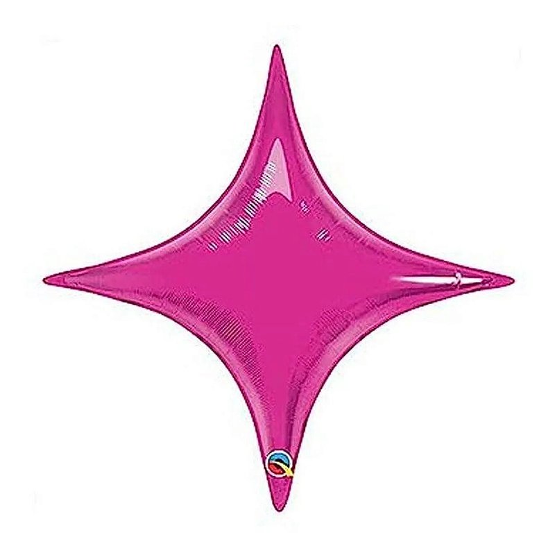 Balão Qualatex 20" - Shape Solto - Starpoint Magenta - Festas da 25 ...