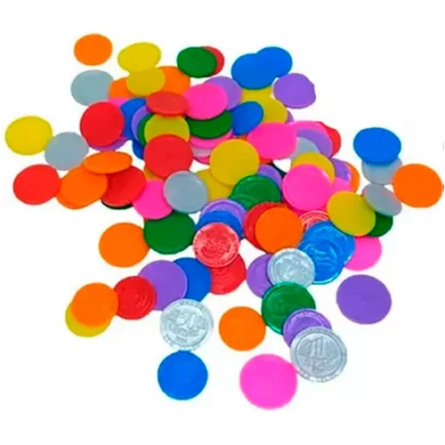 Lembrancinha Infantil - Mini Moedas Coloridas - Kit com 24 Un - Festas ...