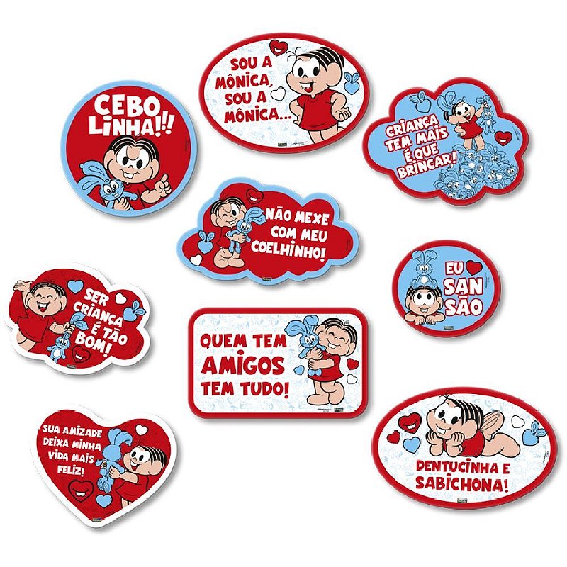 Kit Placas Mônica Core - Festcolor - 09Un - Embalagens da 25 - A maior ...