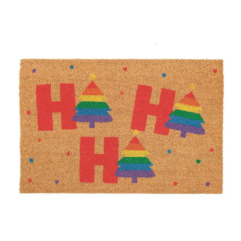 Capacho Hoho com Árvore 60X40cm - 1 Un - Natal da 25