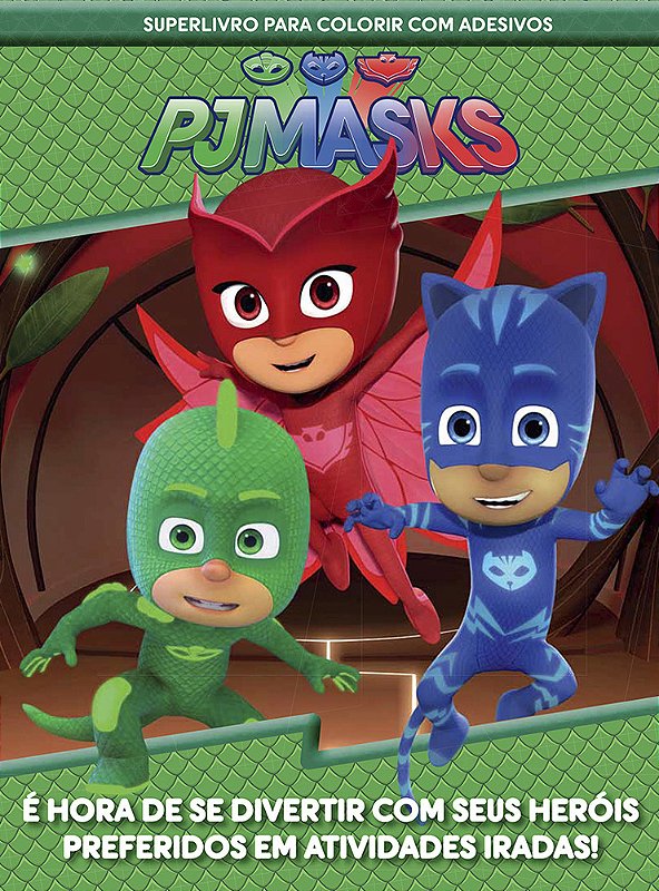 Pj Mask - Superlivro Para Colorir Com Adesivos É Hora 9788543227696 ...