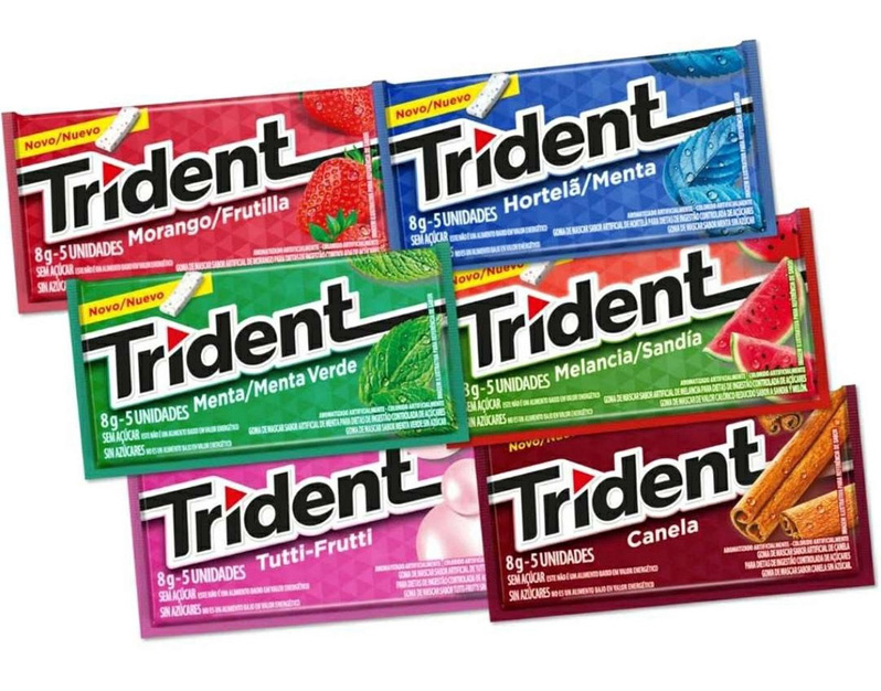 Chiclete Trident Display c/21un Sabores - Calixto Embalagens | Artigos ...
