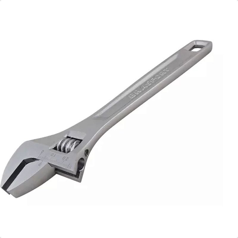 Chave Inglesa Cromada 8 Polegada - Brasfort - Ref.: 8218 - Mundo Linha ...