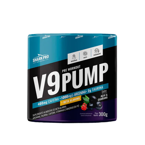 V9-PUMP Pre Workout Shark Pro 300g - Energia e Explosão - TR ...
