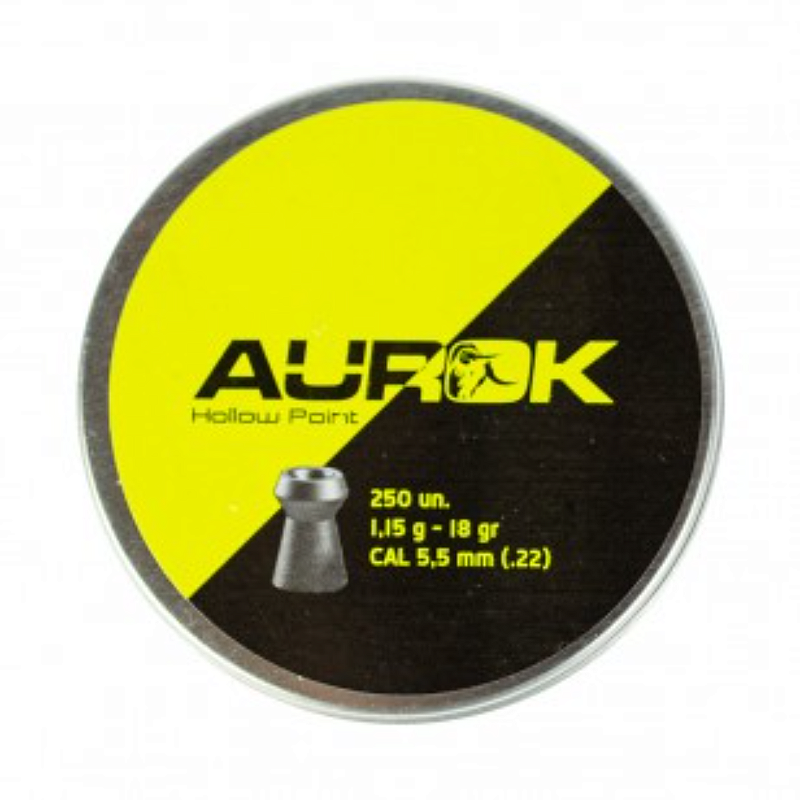 CHUMBINHO AUROK HOLLOW POINT 5,5MM 250UN - Sangaletti Caça e Pesca