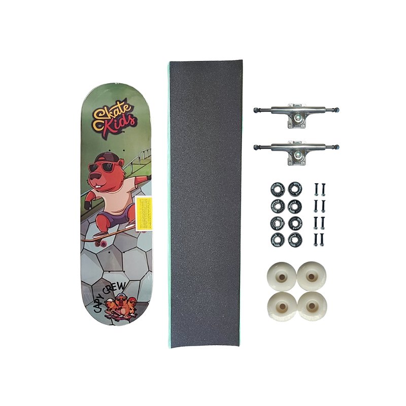 Skate de marfim infantil COMPLETO mini model SKATE KIDS Capy Crew ...