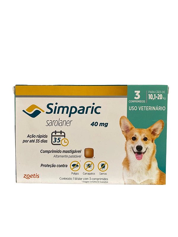 Simparic 40 MG 10,1 A 20 KG - Planeta Agrícola