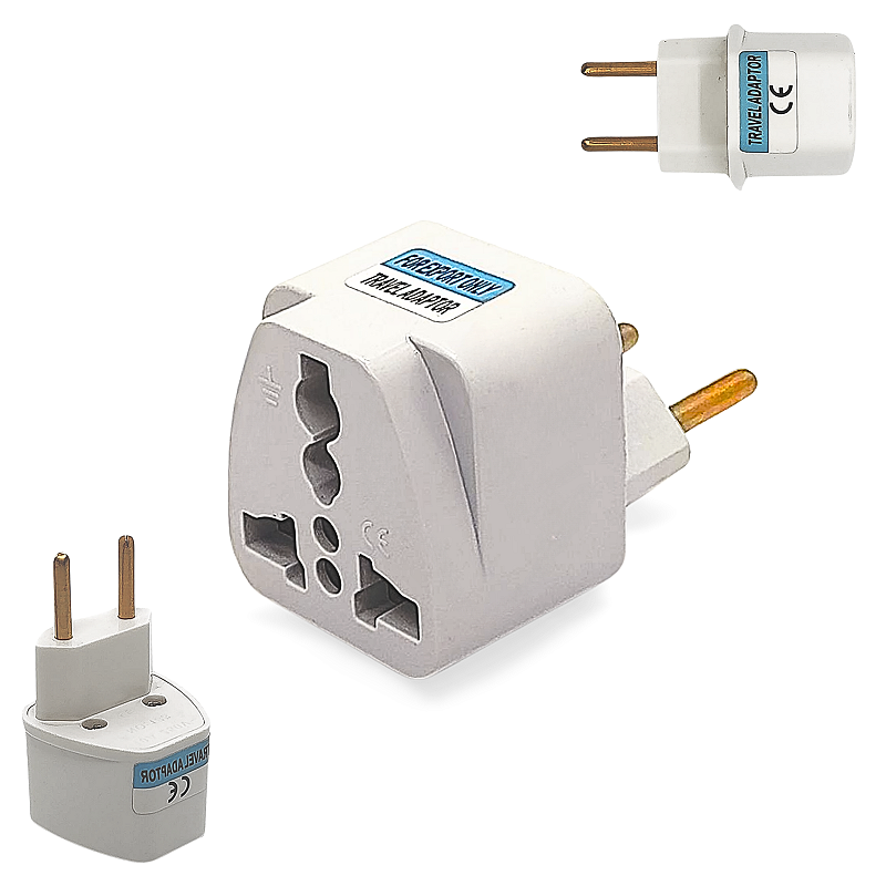 Adaptador Universal de Tomada Europa/UK para Brasil 10A até 250V – Seg ...