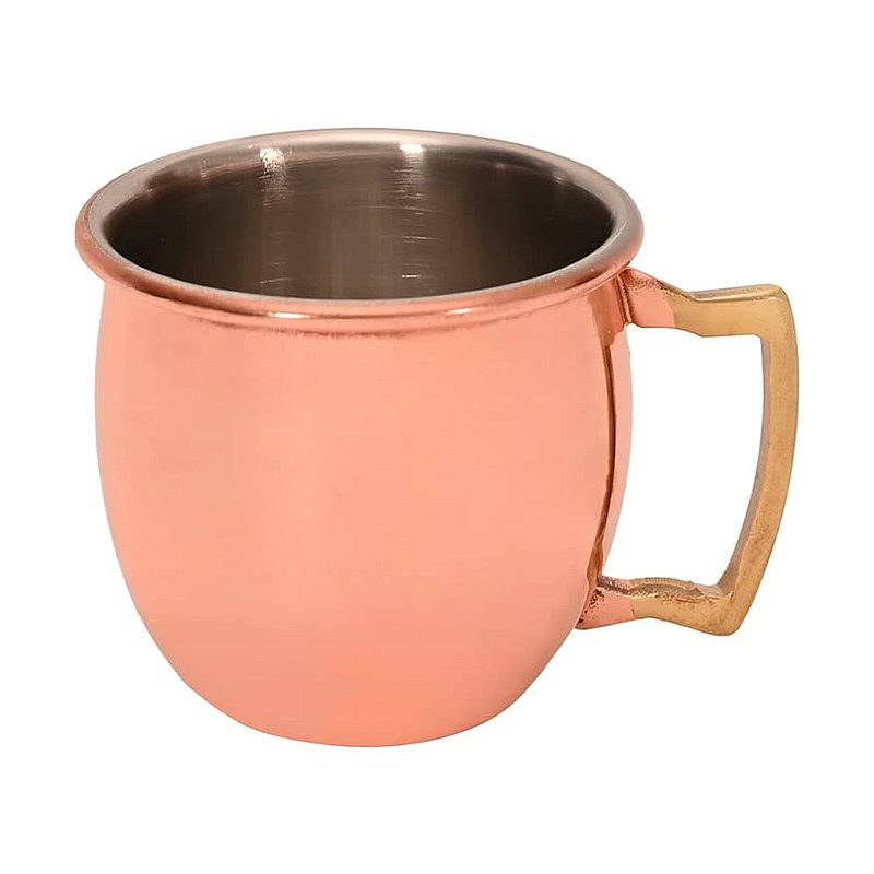 Mini Caneca Moscow Mule Inox Bronze 70ml - SuperVino