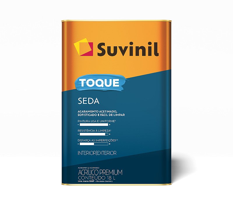 Tinta Acrílica Toque Seda Premium Interno e Externo 18L Suvinil - DK TINTAS
