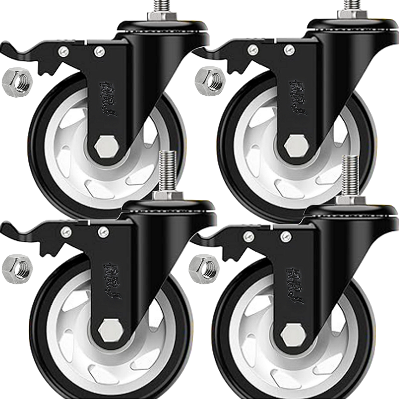 Rodinhas para moveis pesados Espiga 3polegadas Preto Kit 4Und - RRJ ...