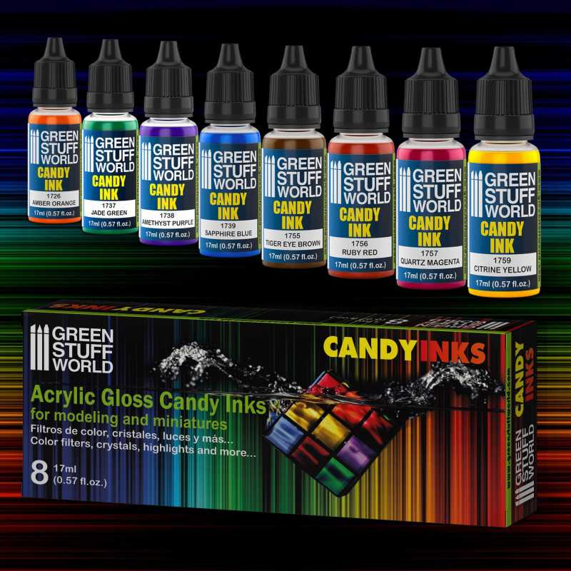 Set x8 Acrylic Candy Ink Paints - Geek Tintas