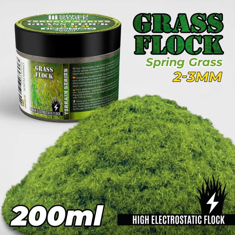 Static Grass Flock 2-3mm - SPRING GRASS - 200 ml - Geek Tintas
