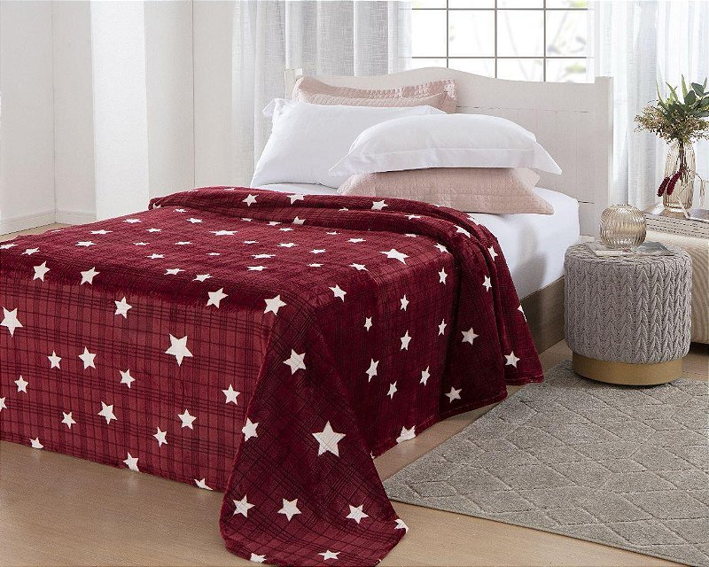 Manta Soft Coberta Estrela 1,80x2,00 - Visacor Decorações