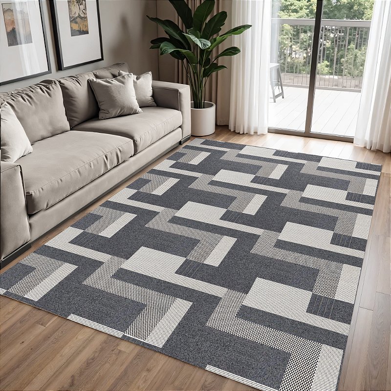 Tapete Decorativo Maya 1,46X2,00 Antiderrapante Sala Quarto - Visacor ...