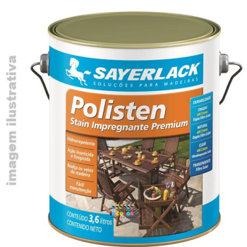 Stain Sayerlack Polisten 3,6 litros - Natural - i9 Colors Premium Store