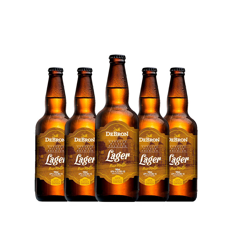 6 UND. DEBRON LAGER 500ML - GARRAFA ONE WAY - DeBron Bier