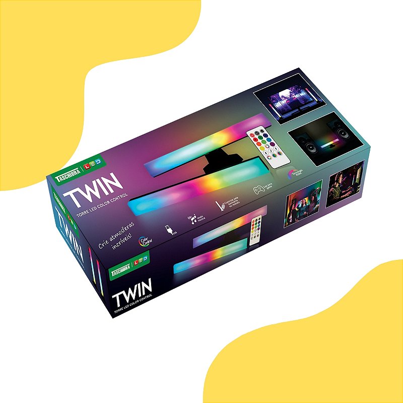 Torre Led Taschibra Twin Color Control Rgbic - Ilumina Bem