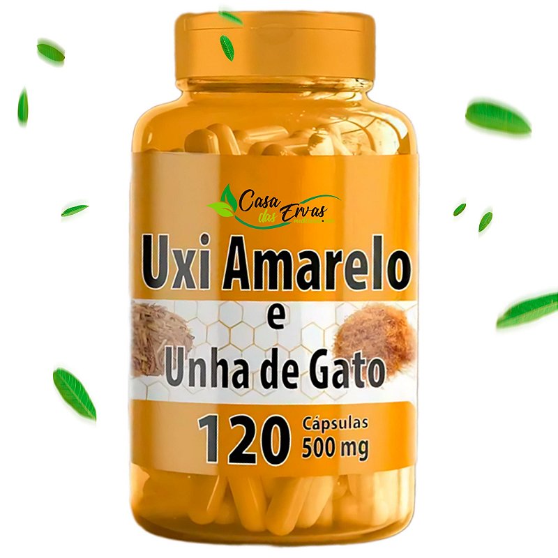 Uxi Amarelo e Unha de Gato 120 Cápsulas - 500 MG - Casa das Ervas ...