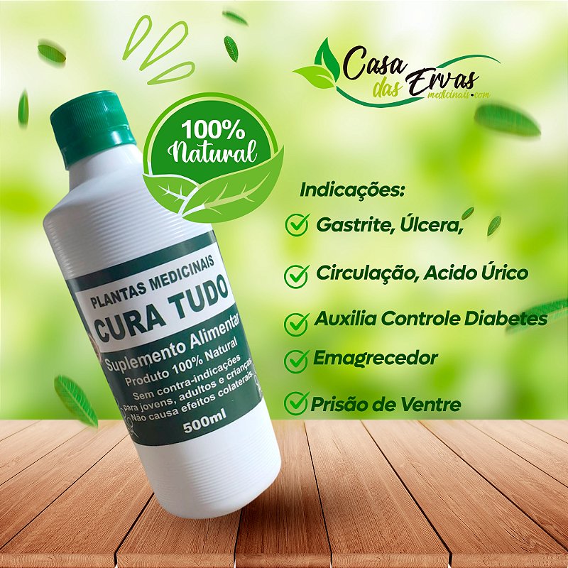 Composto de Plantas Medicinais Cura Tudo 500 ML - Casa das Ervas Medicinais