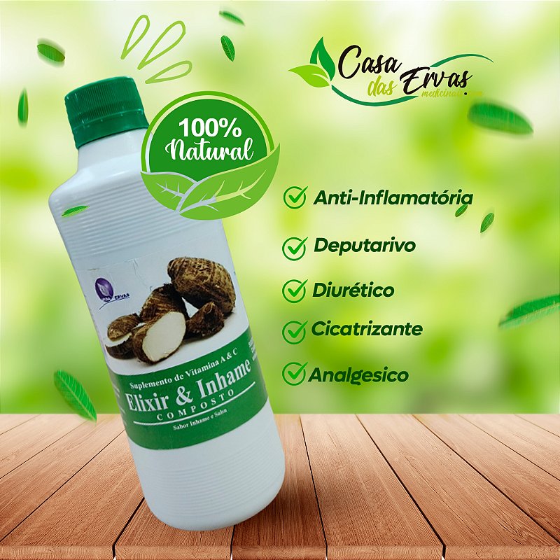 Elixir de Inhame 500 ML - Casa das Ervas Medicinais