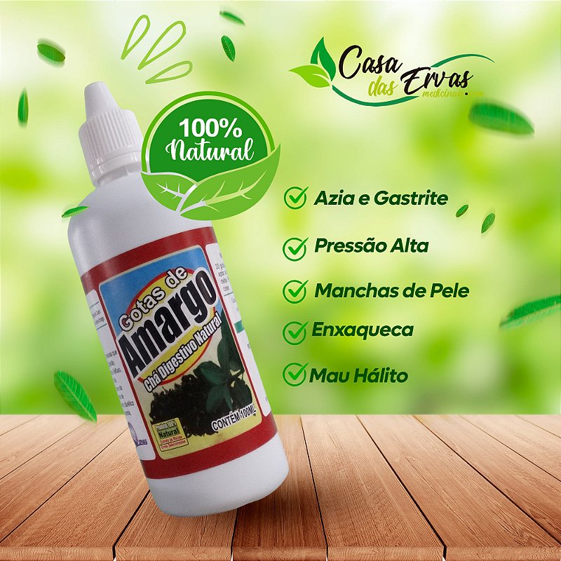 Amargo - Digestivo Natural 100 ML - Casa das Ervas Medicinais