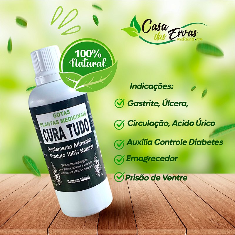 Composto de Plantas Medicinais Cura Tudo 100 ML - Casa das Ervas Medicinais