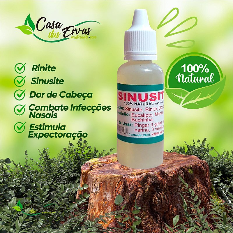 Sinusite, Rinite - Buchinha do Norte - 20 ML - Casa das Ervas Medicinais