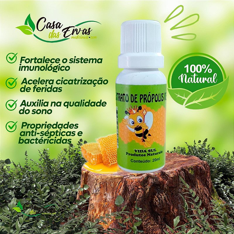 Extrato de Propólis Verde - 20 ML - Casa das Ervas Medicinais