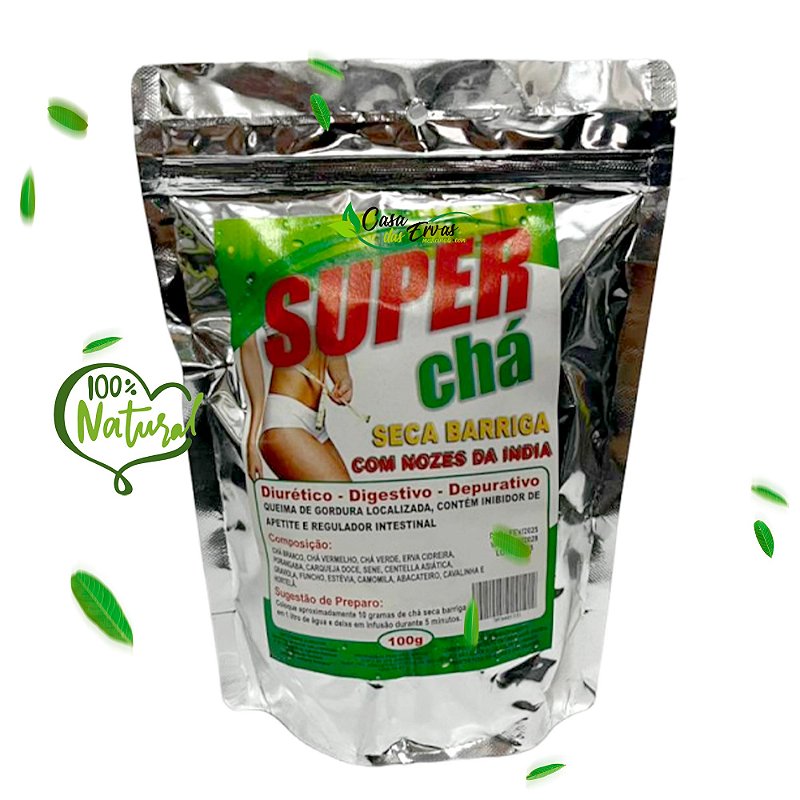 Pacote de Chá Seca Barriga Composto - 100g - Casa das Ervas Medicinais