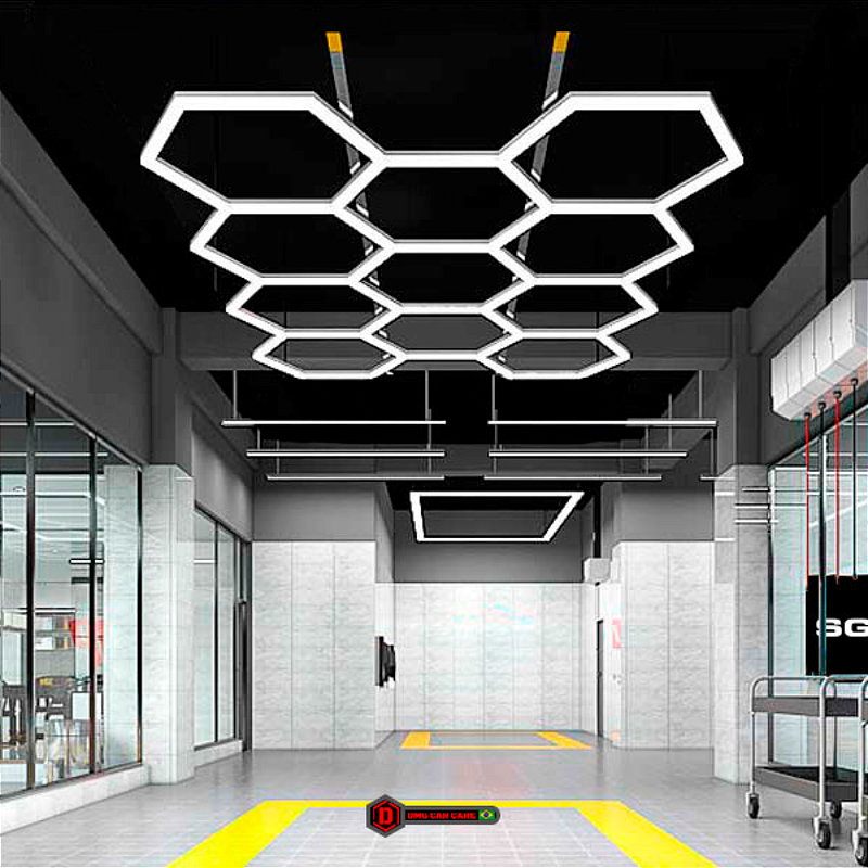 Colmeia de led 3x4,16m - Perfil modular - FLP ILUMINAÇÃO