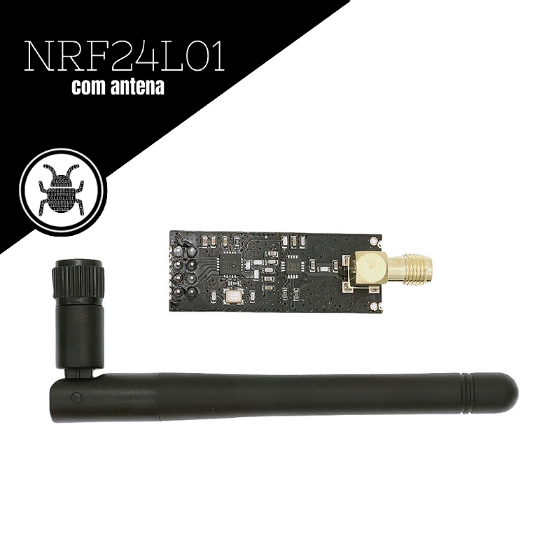 Módulo NRF24L01 + PA + LNA 2.4Ghz + Antena - SPACE HACK